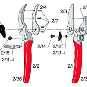 FELCO F-2 068780 Classic Manual Hand Pruner, F 2