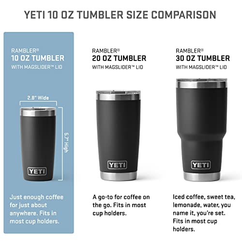 YETI Rambler 10 oz Tumbler, Stainless Steel, Vacuum Insulated with MagSlider Lid, Navy