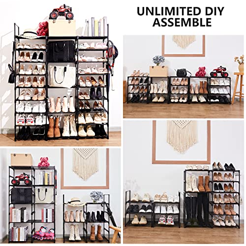 Mavivegue 9 Tiers Shoe Rack Tall Shoe Organizer Shoe Storage 50 Pairs Vertical Shoe Shelf Large Shoe Rack Organizer Stackable Shoe Racks for Entryway, Closet, Garage, Bedroom,Cloakroom