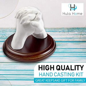 Hand Casting Kit for Couples or Family | Mounting Plaque Included | DIY Plaster Hand Mold Keepsake Sculpture Kit Gifts for Her, Kids, Weddings, Anniversary