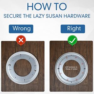 3 Pieces Lazy Susan Hardware 12 Inch Lazy Susan Turntable Ball Bearing Heavy Duty 0.8 mm Thick Lazy Susan Base for Rotating Table Kitchen Storage Serving Tray Corner Shelves Book Rack