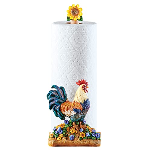 Collections Etc Rooster Country Charm Standard Paper Towel Holder