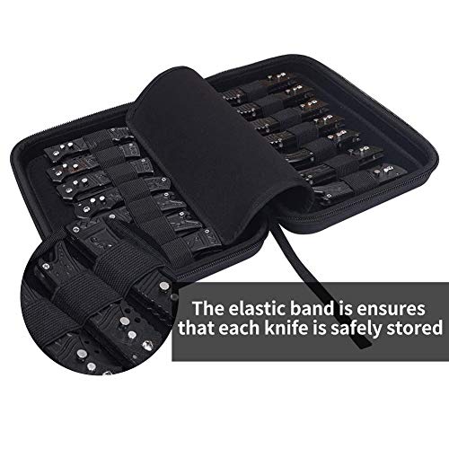 Knife Display Case, Folding Knife Holder, Knife Storage Organizer, Large Pocket Knife Storage Case, Oxford Small Knife Roll Pouch Carrier Bag for Survival Tactical Outdoor EDC Mini Knife