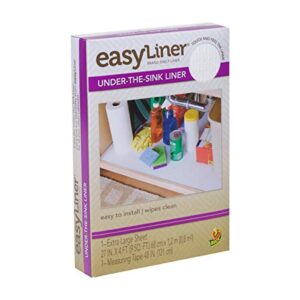 easy liner under-the-sink liner, non-adhesive, white, 27 inches x 4 feet (280741)