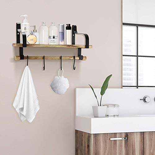 Coffee Mug Holder, Wall Mount Coffee Mug Rack, Coffee Cup Organizer with 8 Hooks and Storage Shelf, Storage Hooks for Coffee Bar Decor Organizer, Hanging Cup Drying Hook, Kitchen Paper Towel Holder