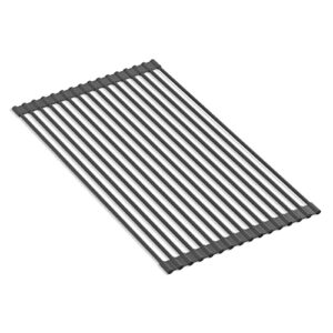 kohler 28929-chr roll, sink kitchen mat, foldable dish drying rack, charcoal