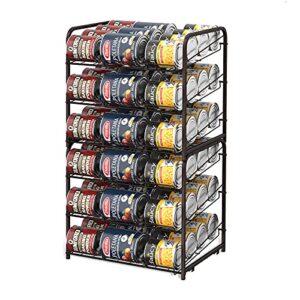 haitral 2 pack can rack organizer, 3 tier stackable can storage dispenser holder, for food storage, countertops or kitchen cabinets, storage for 36 cans (each), bronze