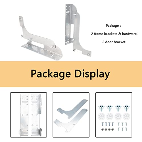 5WB-DMKIT Door Mount Kit Compatible With Rev-A-Shelf 5WB1 5WB2 5CW2 Series Baskets For Rev a shelf Pull Out Trash