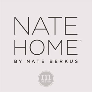 Nate Home by Nate Berkus 2-Tier Sliding Plastic Pull-Out Drawer Organizer, Removable Drawers - Kitchen Cabinet Organizer and Pantry Storage from mDesign, Clear/Polished Stainless Steel