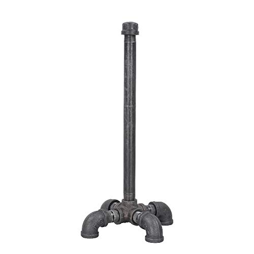 PIPE DÉCOR Rustic Industrial Pipe Paper Towel Holder Heavy Duty DIY Style, Free Standing Kit, Modern Chic Industrial Steel Grey, Commercial Grade Metal