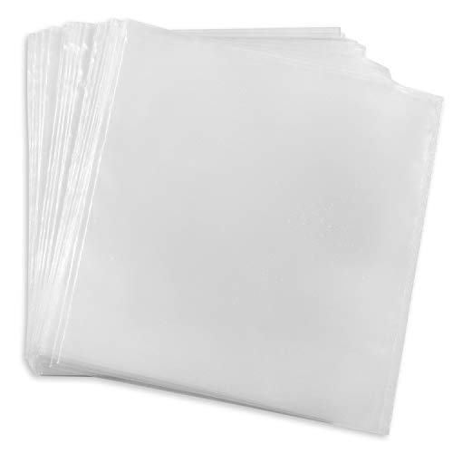 Collector Essentials 100 Clear LP Outer Sleeves - USA Made (3mil Thick) Preserve Your Single, Double and Gatefold Vinyl Album Covers in Our Polyethylene 12 5/8 x 12 5/8" High Clarity Brand Poly Bags.