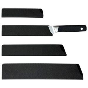 kvzvk universal knife edge guards set, non-scratch felt lining kitchen knives covers,universal blade edge cover guards for chef knives, protect more durable on your blades(4pcs)- knives not included