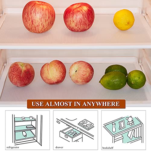 Bobalaly Shelf Liner Cabinet Liner, Anti-Slip Non Adhesive Drawer Liner, 11.8 Inch x 6.6 Feet (78.7 Inch) Washable Refrigerator Mat for Kitchen Organization, Pantry, Shelves, Under Sink