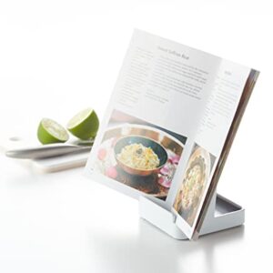 Yamazaki Home Ladle & Lid Rest - Kitchen Utensil Organizer Stand For Cooking, Steel + Wood, Water Resistant, No Assembly Req.