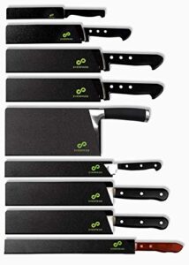 everpride 9-piece knife guard set, universal blade cover sheaths for chef and kitchen knives – durable knife edge guards include multiple sizes to protect your full set of knives – knives not included