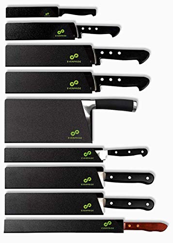 EVERPRIDE 9-Piece Knife Guard Set, Universal Blade Cover Sheaths for Chef and Kitchen Knives – Durable Knife Edge Guards Include Multiple Sizes to Protect Your Full Set of Knives - Knives Not Included