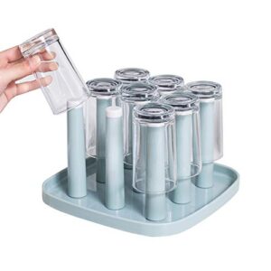 cup drying rack coffee mug tea cup drinking glass drying drain rack holder organizer, 9 cups drying holder rack, for home kitchen bar