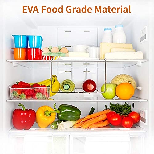 Denformy Shelf Liner,Fridge Liner Mat,Cabinet Liner,Kitchen Fridge Mat Pad for Fruit,Vegetable Drawers,Heavy Duty Extra Thick Anti-Slip Design Non Adhesive,Washable 59 Inch x 14 Inches,Clear