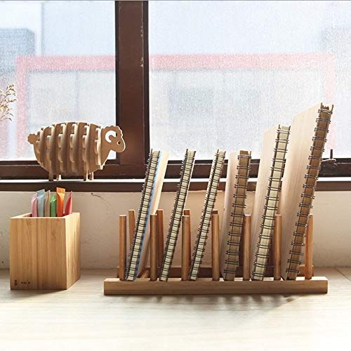 Bamboo Dish Drying Rack, Plate Rack Holder, Kitchen Organizer for Dish/Cup/Plate/Book/CD...