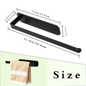 Magnetic Paper Towel Holder,Stainless Steel Paper Towel Rack with Magnetic Backing,Magnetic Paper Roll Holder for Refrigerator,Grill,BBQ,Black