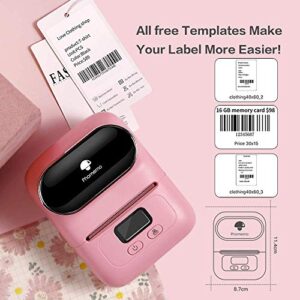 Phomemo M110 Bluetooth Label Maker with 3 Rolls 1.96’’ x 2.75’’ (50x70mm) Thermal Labels- Thermal Label Maker Printer Apply to Labeling, Office, Cable, Retail, Barcode, Compatible with Android & iOS