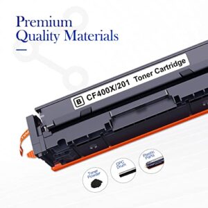 Valuetoner Compatible Toner Cartridge Replacement for HP 201X 201A CF400X CF400A for Color Pro MFP M252dw M277c6 M277dw M277n M252n M277 Printer High Yield (2 Black)