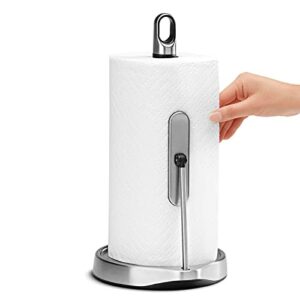 simplehuman Tension Arm Standing Paper Towel Holder, Brushed Stainless Steel