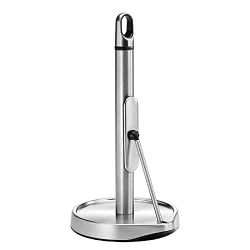 simplehuman Tension Arm Standing Paper Towel Holder, Brushed Stainless Steel