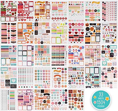 Aesthetic Planner Stickers - 1500+ Stunning Design Accessories Enhance and Simplify Your Planner, Journal, Calendar And Scrapbook