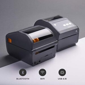 ZEBRA ZD420d Direct Thermal Desktop Printer 203 dpi Print Width 4 in WiFi Bluetooth USB ZD42042-D01W01EZ