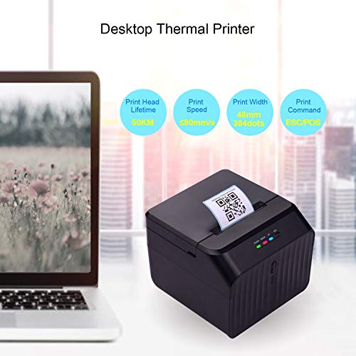 LIUYUNQI Desktop 58mm Thermal Label Printer Wired Barcode Printer USB BT Connection Support ESC/POS