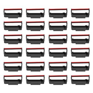 24-pack erc30 erc-30 erc 30 34 38 b/r compatible cash register ink ribbon used for erc38 nk506 tm-u220 m188b, btp-m300, grc-220br sbr-275 (black and red)