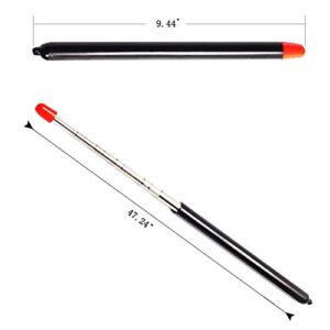 Telescopic Teachers Pointer,Teaching Pointer Stick for Classroom,Metal Hand Retractable Pointer Extended Length 47.2 Inch, Handheld Presenter Whiteboard Pointer (Black)