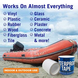 White Waterproof Tape for Leaks Thick Heavy Duty Water Proof Tape Sealing Marine Grade Outdoor Pools, Gutter, Underwater, Stop Leak Seal Tape Waterproof Repair Patch & Seal Sealant 15 Feet x 4 Inches