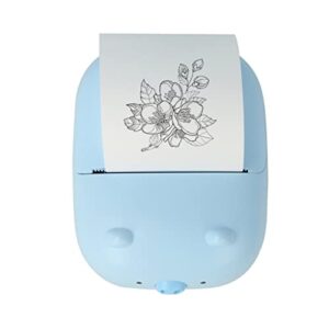 liuyunqi 200dpi mini pocket printer portable thermal printer photo picture elist receipt printer bt (color : blue)