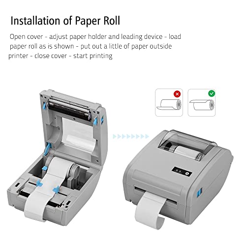 LIUYUNQI Multifunction Desktop 110mm Thermal Paper Printer Barcode Label Printer USB BT Communication Interface Label Printer