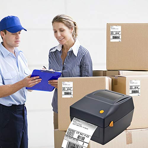 LIUYUNQI Label Barcode Printer 108mm Thermal USB Port Label Maker Printer for Delivery Logistics DT460B