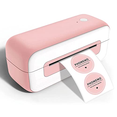 Pink Label Printer, Thermal Label Printer 4x6, Shipping Label Printer for Small Busines, Thermal Printer Compatible with Amazon, Ebay, Shopify, Etsy, UPS, FedEx, DHL, etc