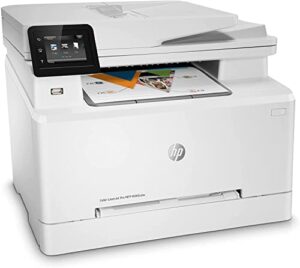 hp color laserjet pro m283cdw wireless all-in-one laser printer-remote mobile print-print scan copy fax-auto 2-sided printing, 22ppm, 600x600dpi, 260-sheet, with wulic printer cable