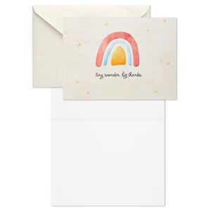 Hallmark Pack of Baby Shower Thank You Cards, Watercolor Rainbow (40 Cards and Envelopes)