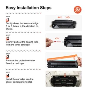 v4ink 4PK Compatible Toner Cartridge Replacement for HP 80A CF280A Toner Cartridge Black for use in HP Pro 400 M401N M401DN M401DNE M401DW Printer, HP LJ Pro 400 MFP M425DN M425DW Printer