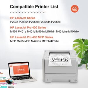 v4ink 4PK Compatible Toner Cartridge Replacement for HP 80A CF280A Toner Cartridge Black for use in HP Pro 400 M401N M401DN M401DNE M401DW Printer, HP LJ Pro 400 MFP M425DN M425DW Printer