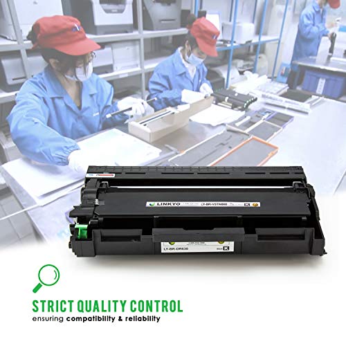 LINKYO Compatible Printer Toner Cartridge and Drum Unit Replacement for Brother TN660 DR630 (1x TN660, 1x DR630, Design V3)