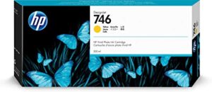 hp 746 yellow 300-ml genuine ink cartridge (p2v79a) for designjet z6 & z9+ large format printers