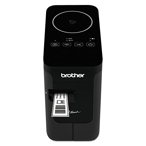 Brother PT-P750W P-Touch Thermal Transfer Label Maker with Wireless Printing, Black - NFC, WiFi and USB Connectivity - 180 dpi, 30 mm/s, 0.94" Print Width, 0.71" Printing Height, Auto Cutter