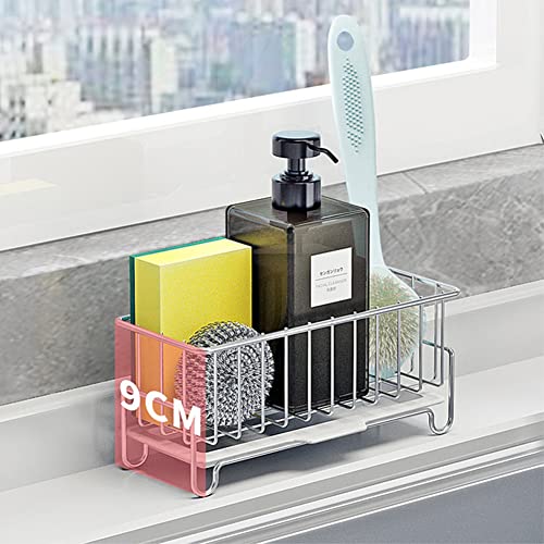 Kitchen Countertop Sponge Holder, SUS 304 Stainless Steel Dish SoapOrganizer, Basket for Cleaning and Scrub Tool, Kitchen Sink Brush Caddy Holder