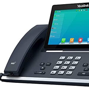 Yealink T57W IP Phone, 16 VoIP Accounts. 7-Inch Adjustable Color Touch Screen. USB 2.0, 802.11ac Wi-Fi, Dual-Port Gigabit Ethernet, 802.3af PoE, Power Adapter Not Included (SIP-T57W)