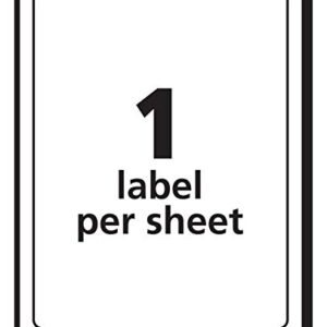 Avery Removable Labels, 4" x 6" Blank Labels, Laser/Inkjet Printable Labels, 40 Labels per Pack (5454)