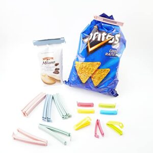 Yarall 30 PCS Plastic Chip Clips for Food Packages, Curved Design Sealing Bag Clips for Food, Kitchen and Home(4.3in x10, 2.1in x20)