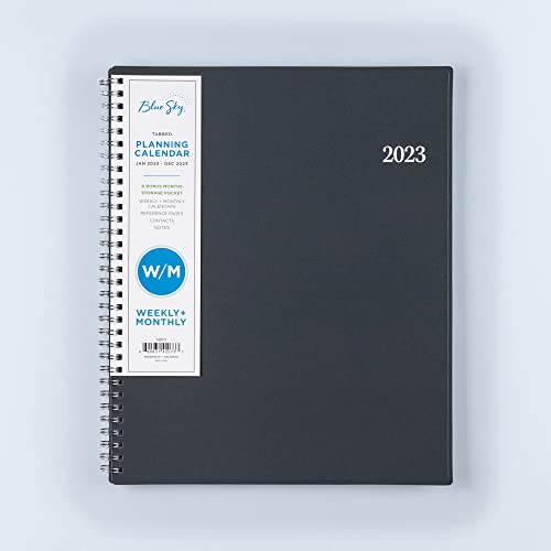 Blue Sky 2023 Weekly and Monthly Planner, January - December, 8.5" x 11", Flexible Cover, Wirebound, Passages (142073)